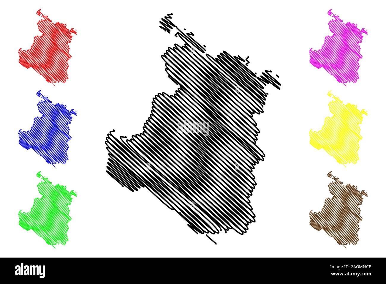 Karlovac County (Counties of Croatia, Republic of Croatia) map vector ...