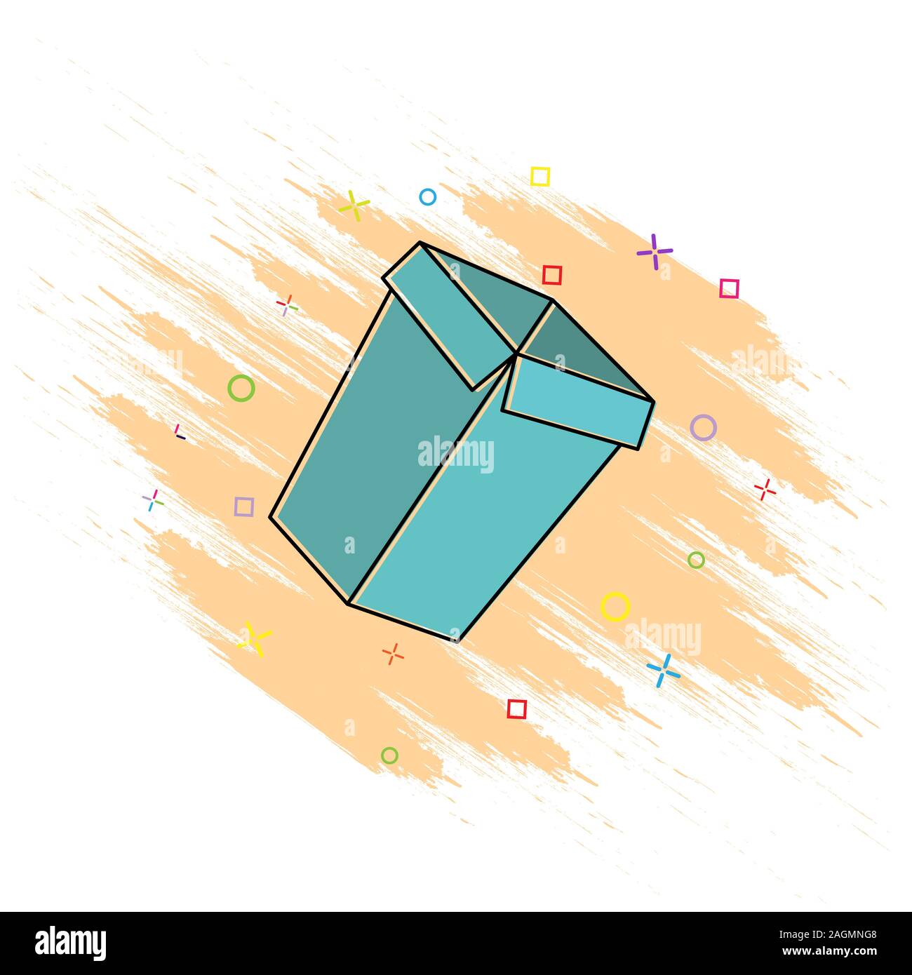 Trash box icon. Comic book style icon with splash effect. flat style ...