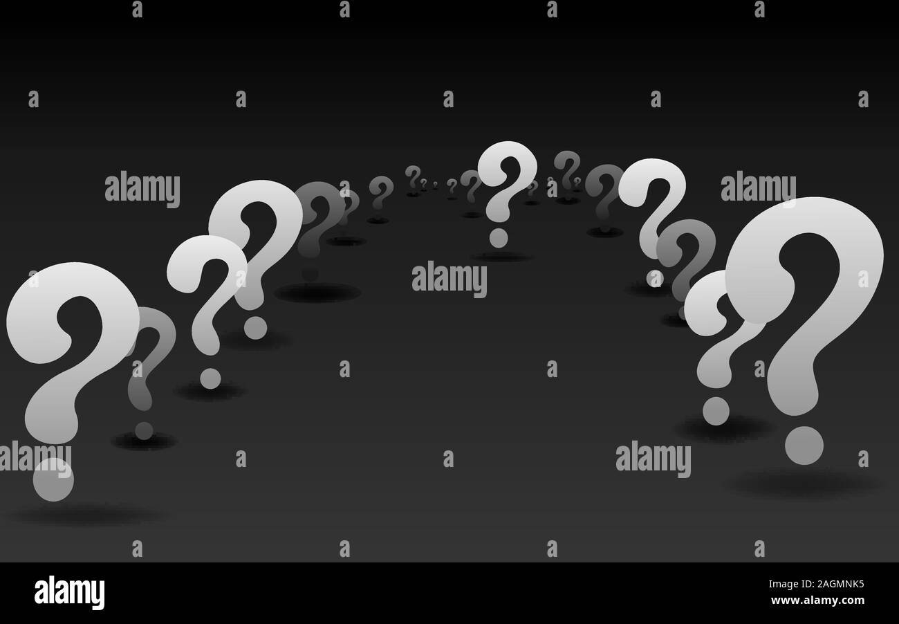 Question signs When word, FAQ help. problem solve realistic vector ...