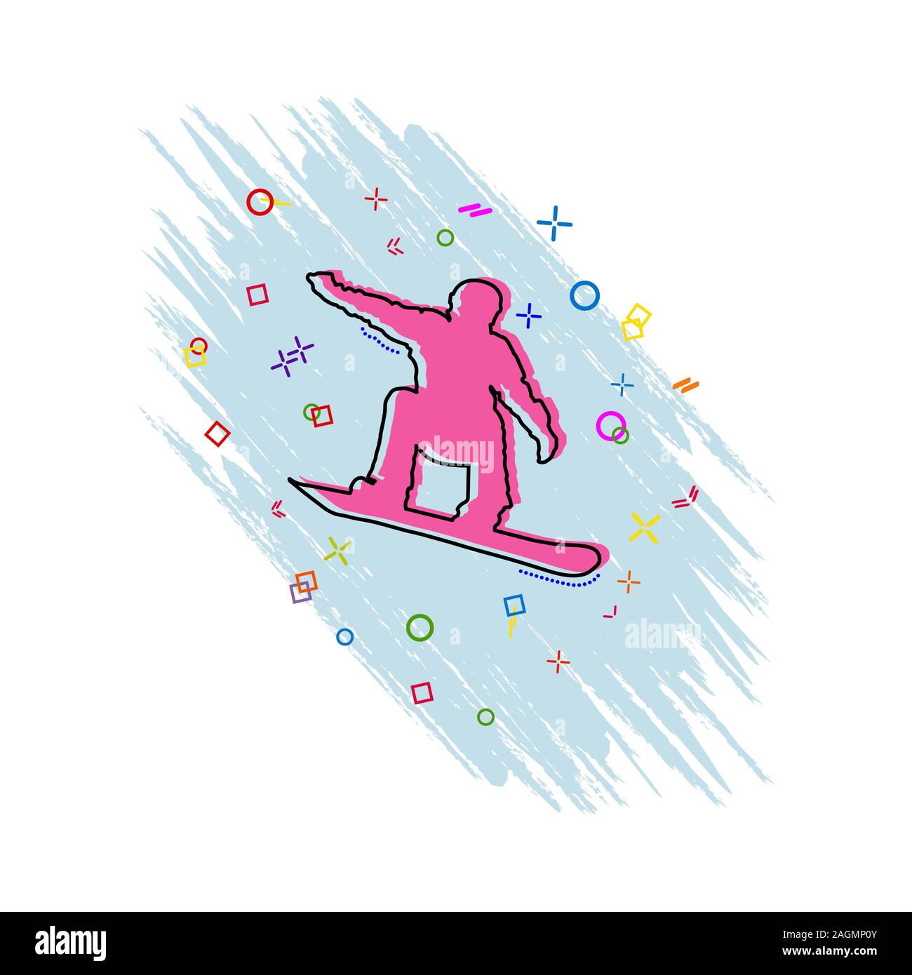 Cartoon snowboarder hi-res stock photography and images - Alamy