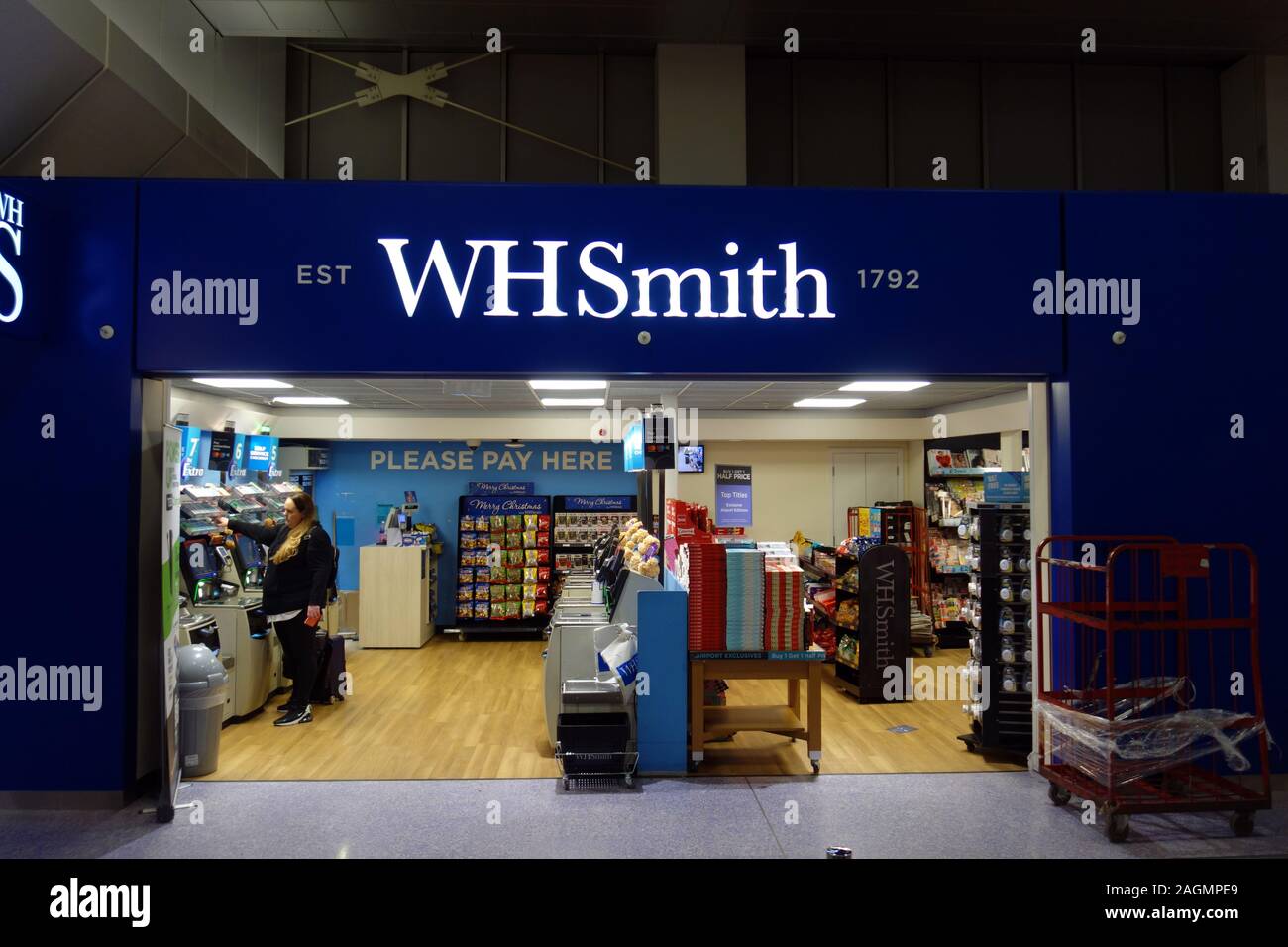 W H Smiths Shop at Manchester Airport Departure Lounge Terminal 2 ...