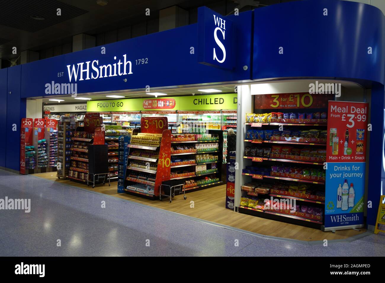 W H Smiths Shop at Manchester Airport Departure Lounge Terminal 2 ...