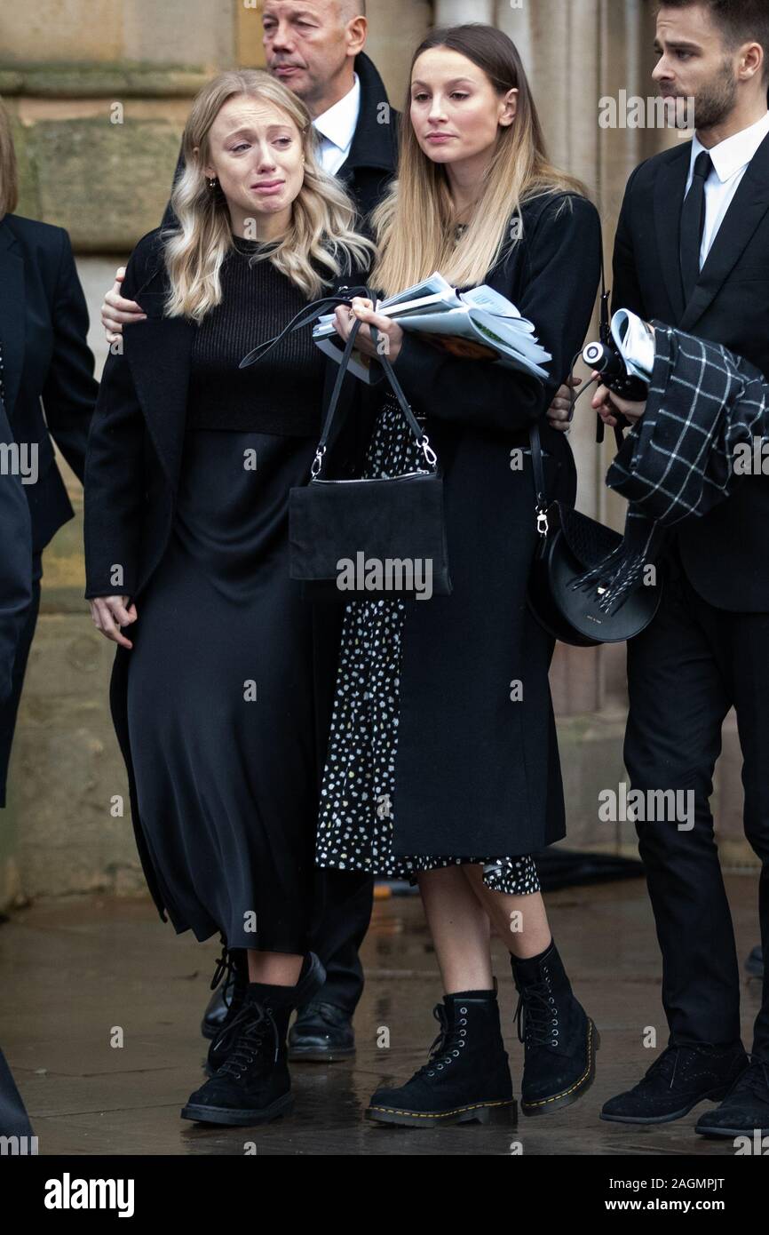 (left) Jack Merritt's girlfriend Leanne O'Brienleaves the funeral of ...