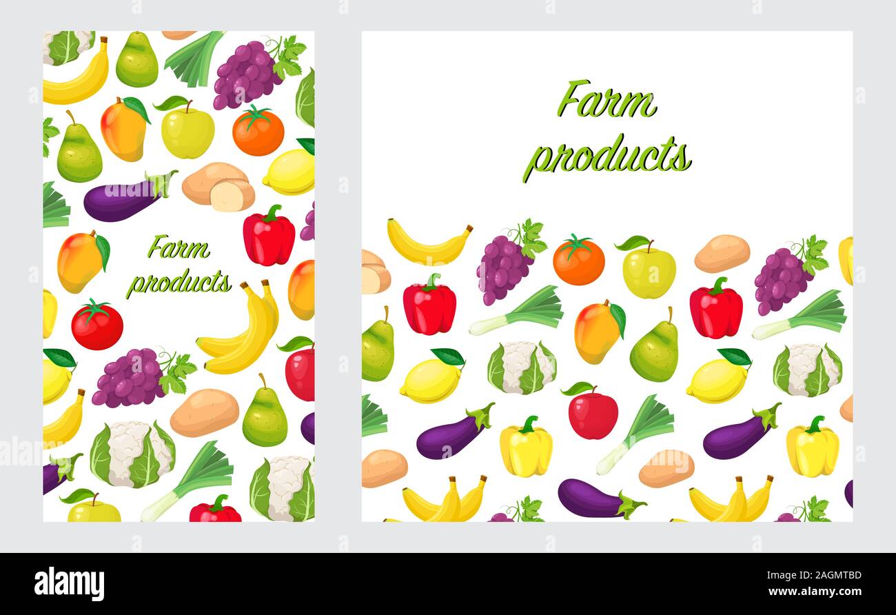 flyers with fruits and vegetables Stock Vector Image & Art - Alamy