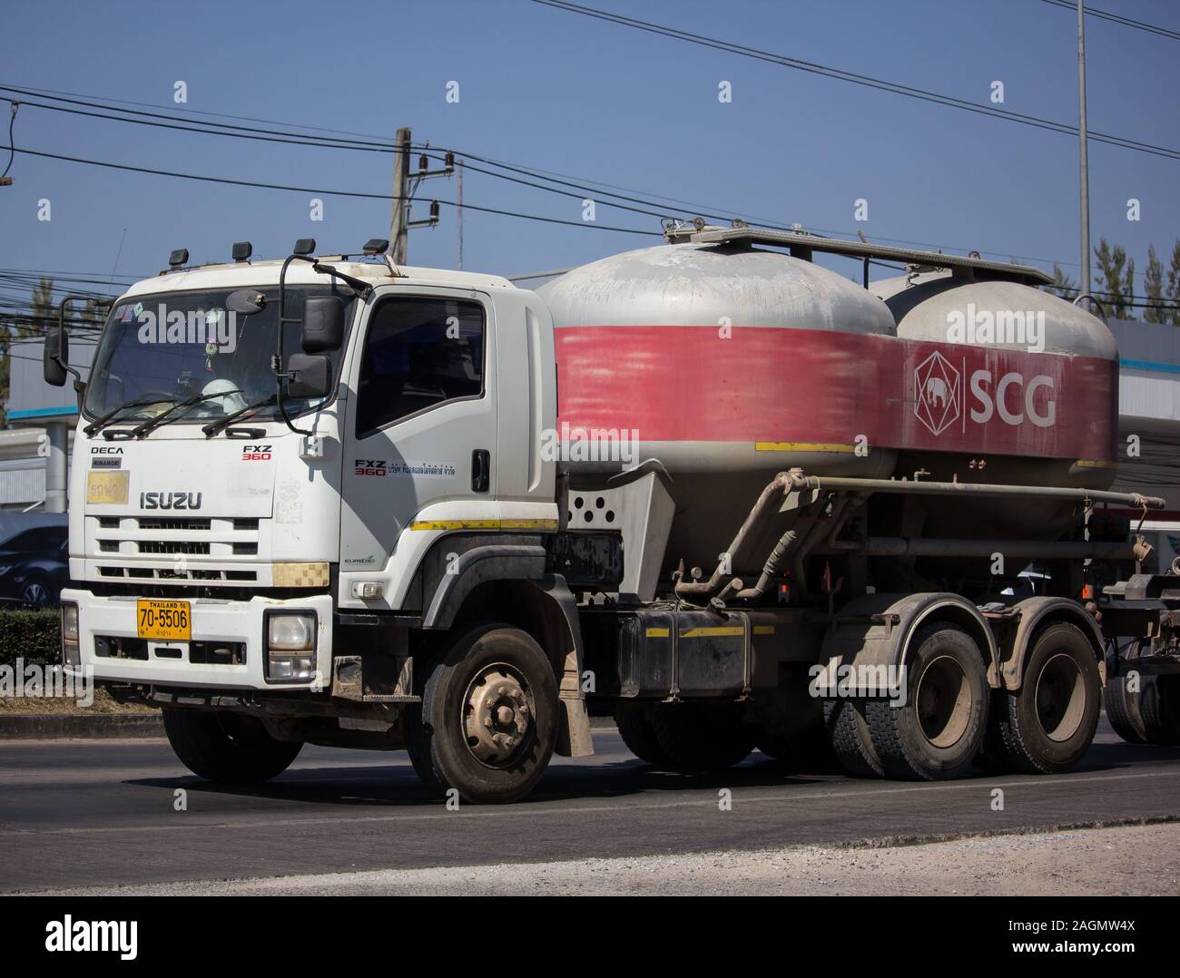Chiangmai, Thailand - December 19 2019: Cement Trailer truck of TLL ...