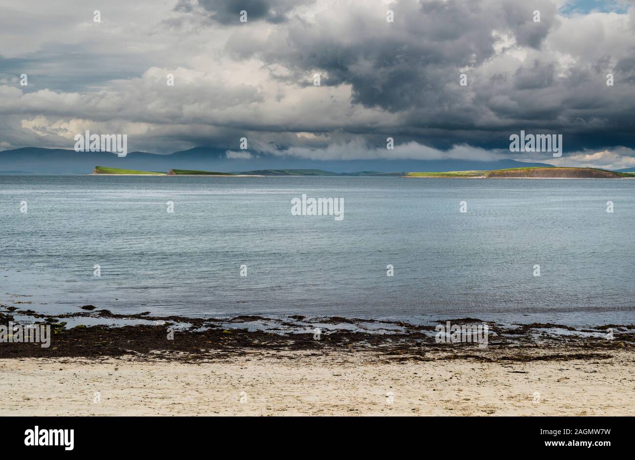 Clew Bay with some of its famous drumlins from Bertra Beach, near ...