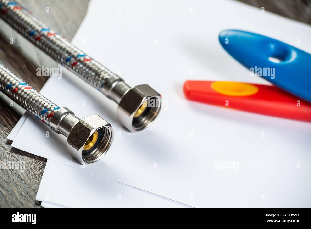 Water fittings and connections with segments Stock Photo - Alamy