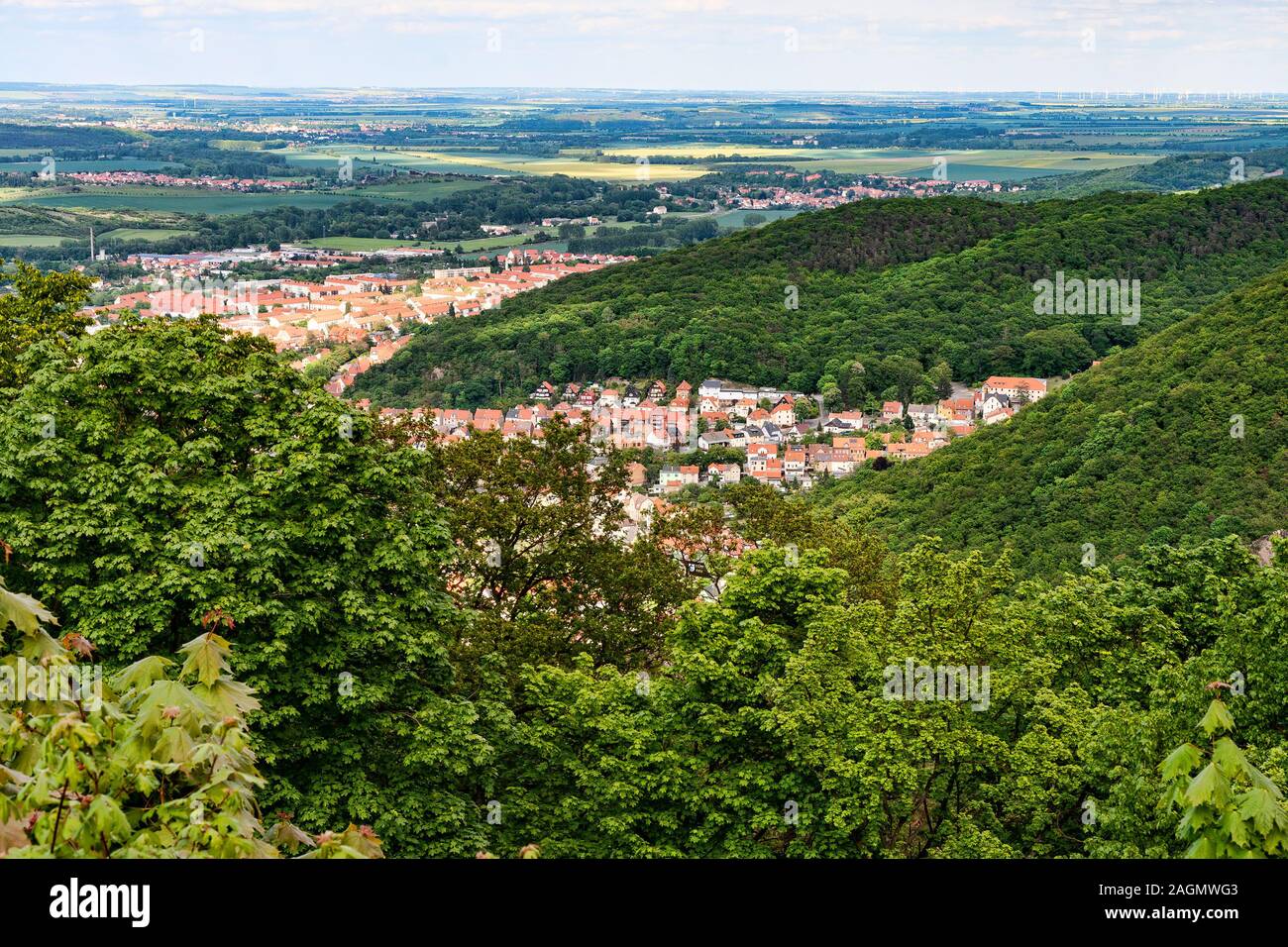 View over Thale in the Harz, Germany Stock Photo - Alamy