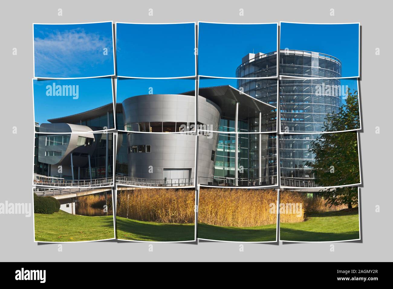 16 small pictures give a big picture. Partial view of the transparent ...