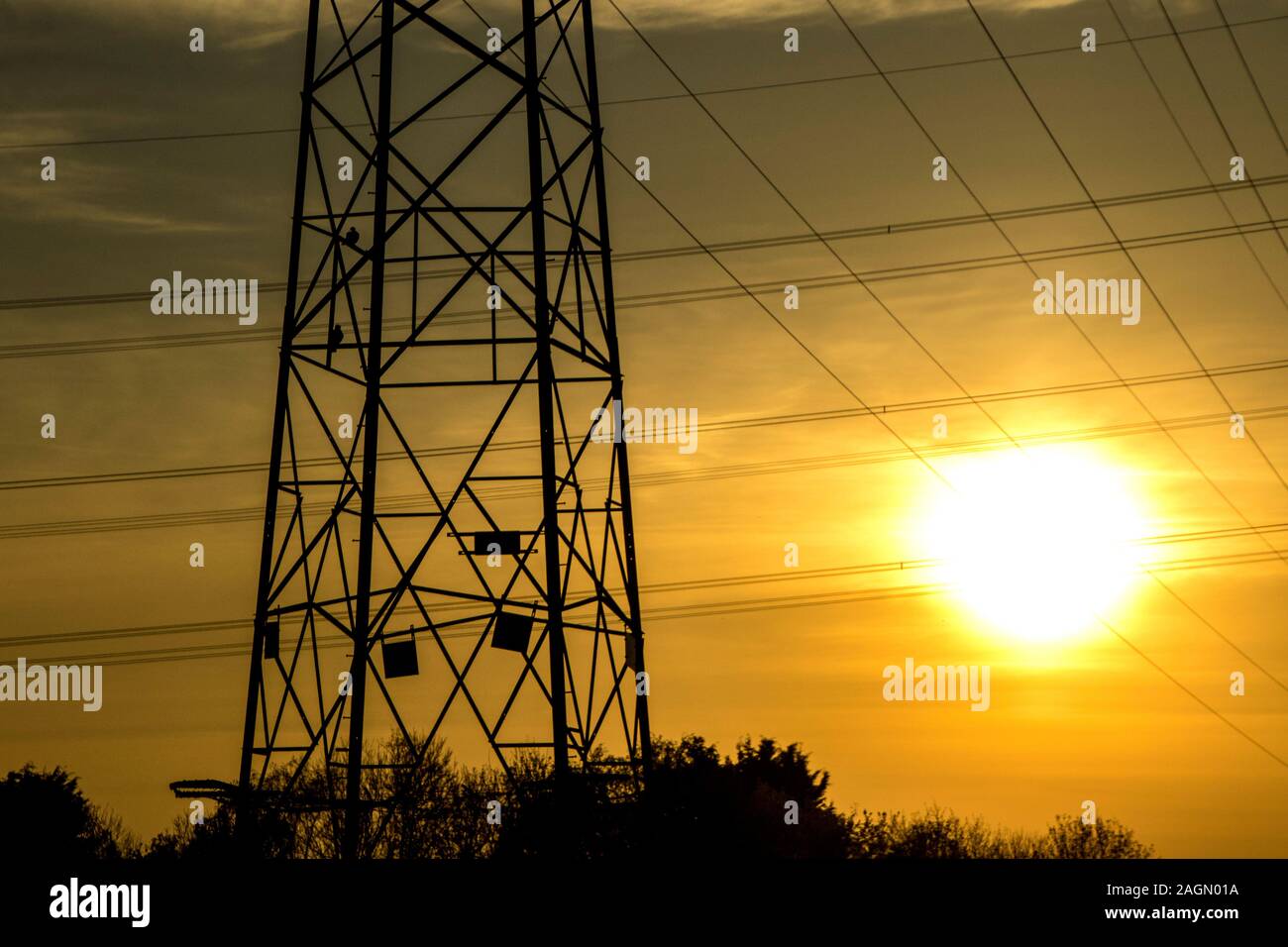 A typical electricity pylon in the United Kingdom Stock Photo - Alamy