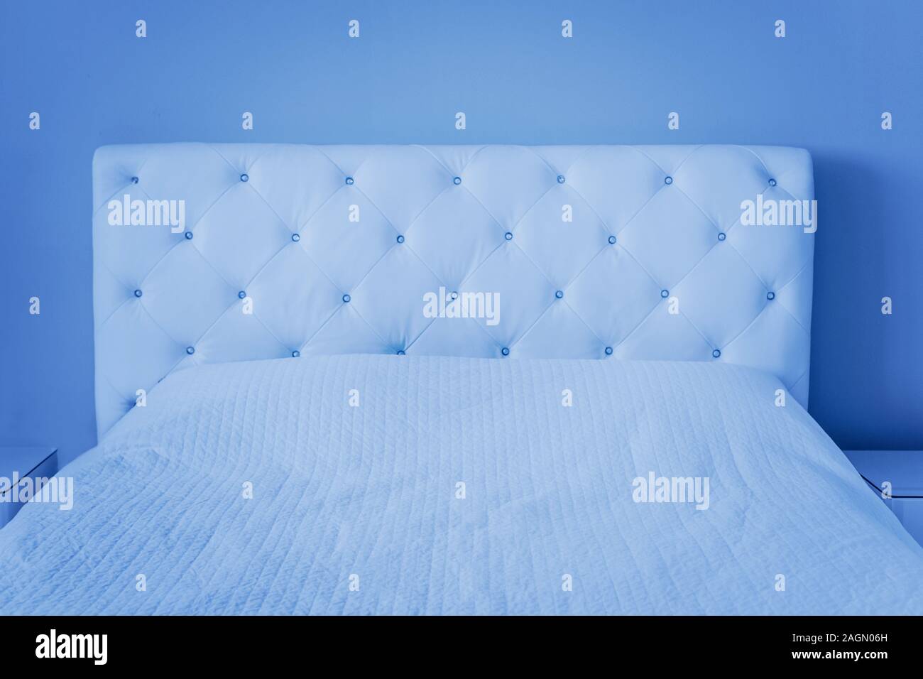 Empty Master Bedroom With Bed