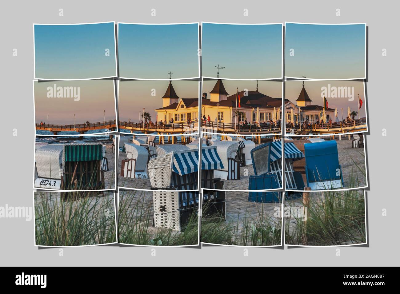 The Ahlbeck pier is a pier on the Baltic Sea, Ahlbeck, Usedom Island ...