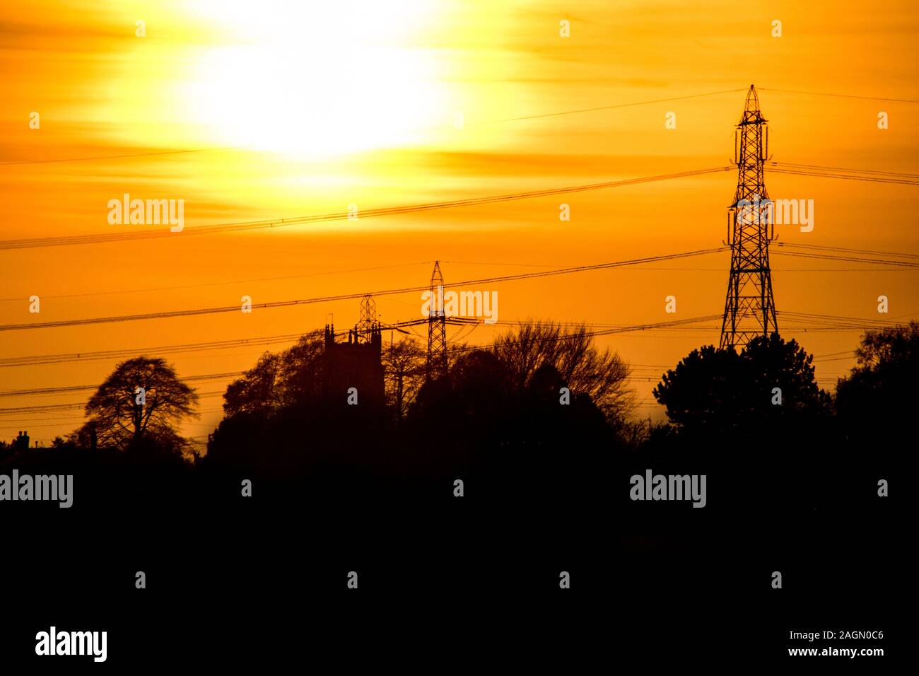 A typical electricity pylon in the United Kingdom Stock Photo - Alamy