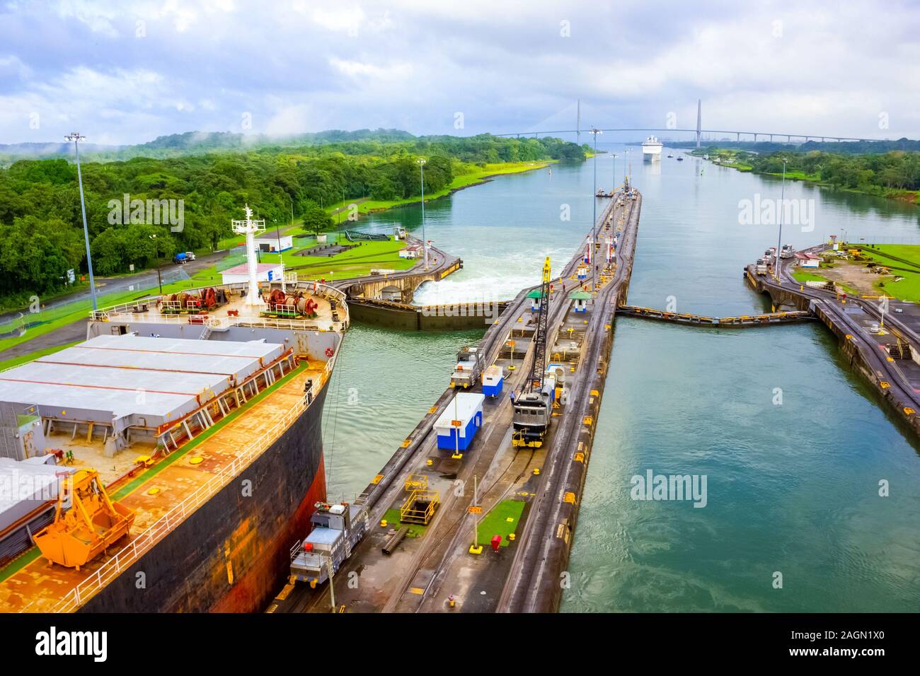 Panama canal container ship hi-res stock photography and images - Alamy