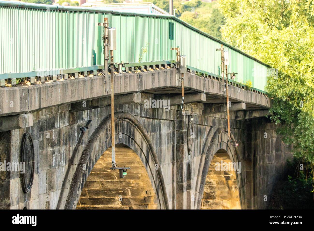The River Trent Bridge is a very old structure that has stood for many ...