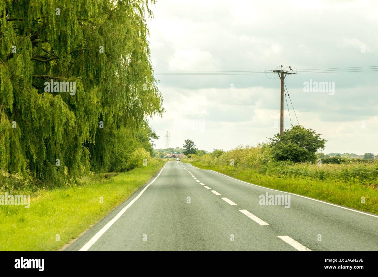 A typical countryside road in the United Kingdom Stock Photo - Alamy