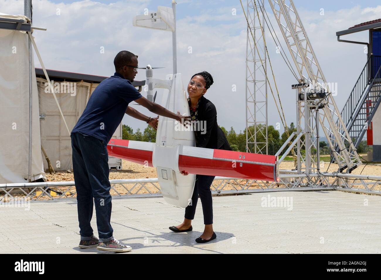 RWANDA, Gitarama, Muhanga, zipline drone airport , zipline is a ...