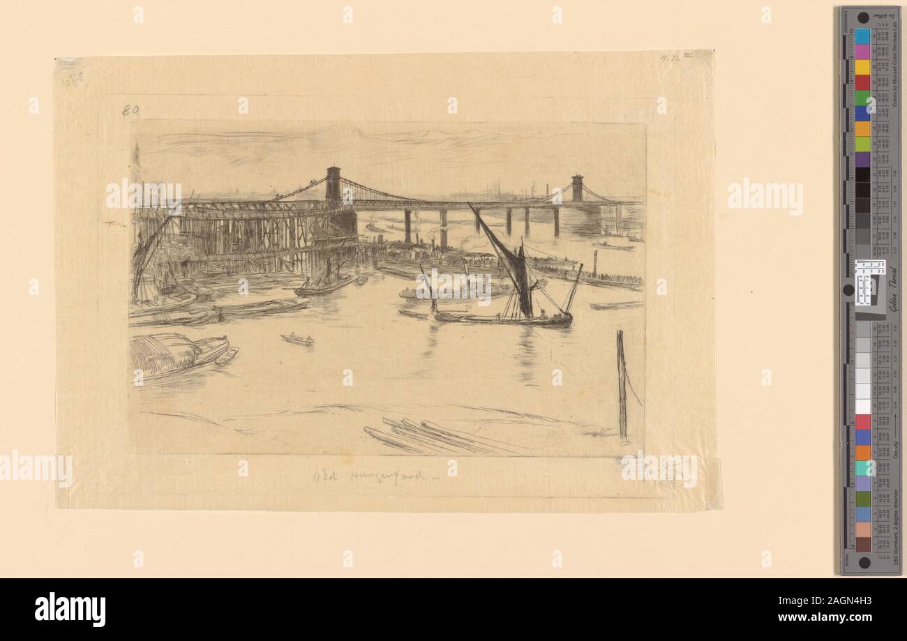 Old hungerford bridge hi-res stock photography and images - Alamy