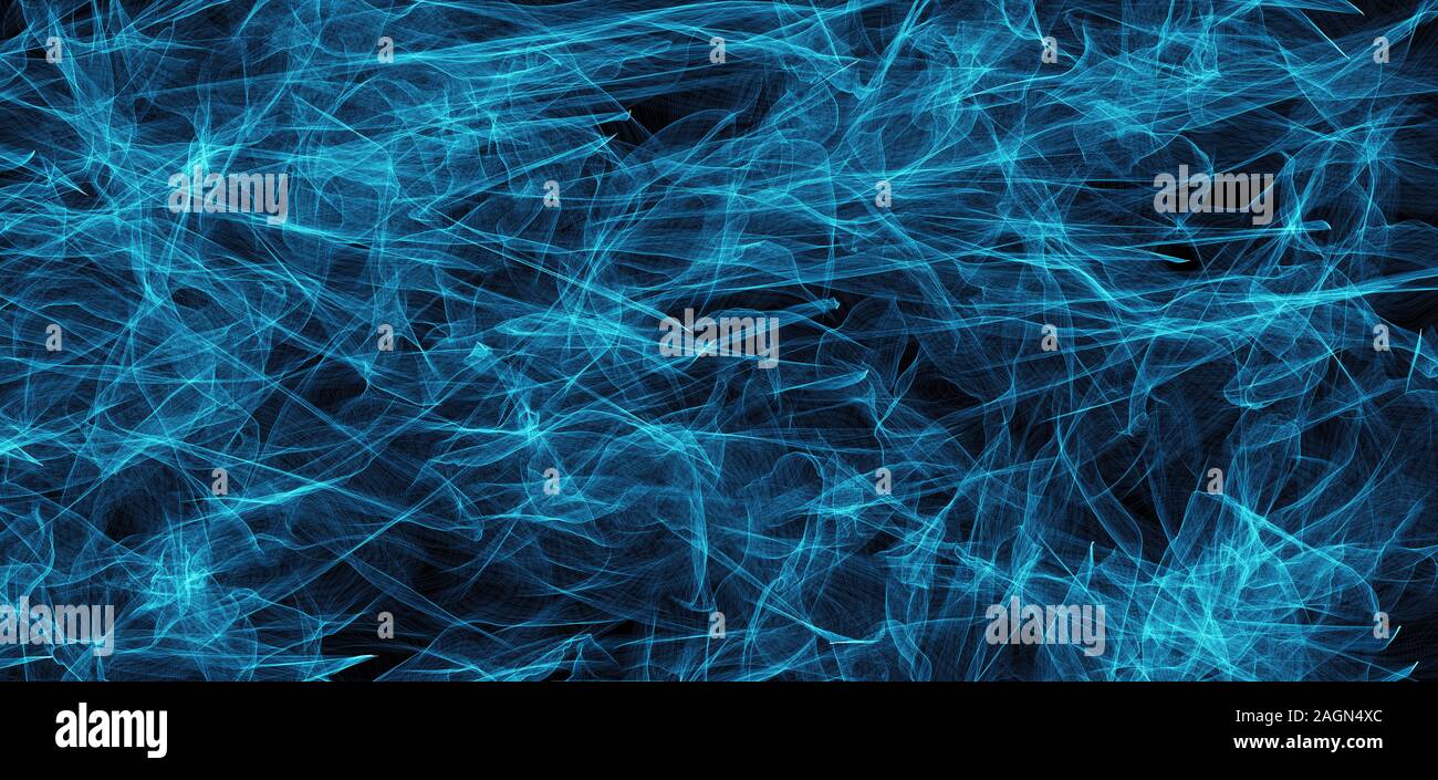 abstract chaotic lines waves smoke grid blue modern background Stock ...