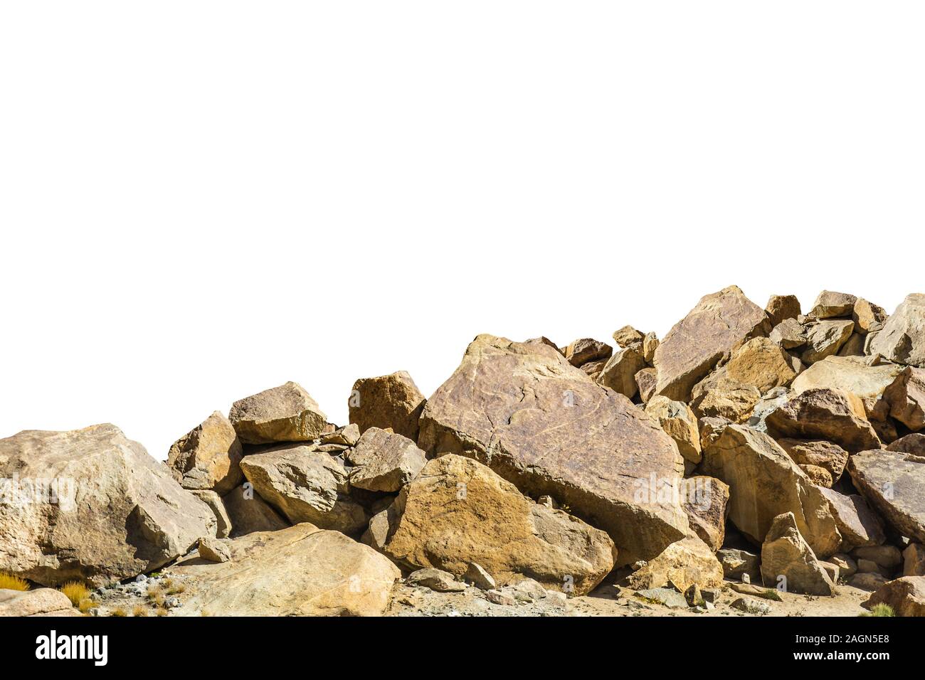 rock isolated on White background Stock Photo - Alamy