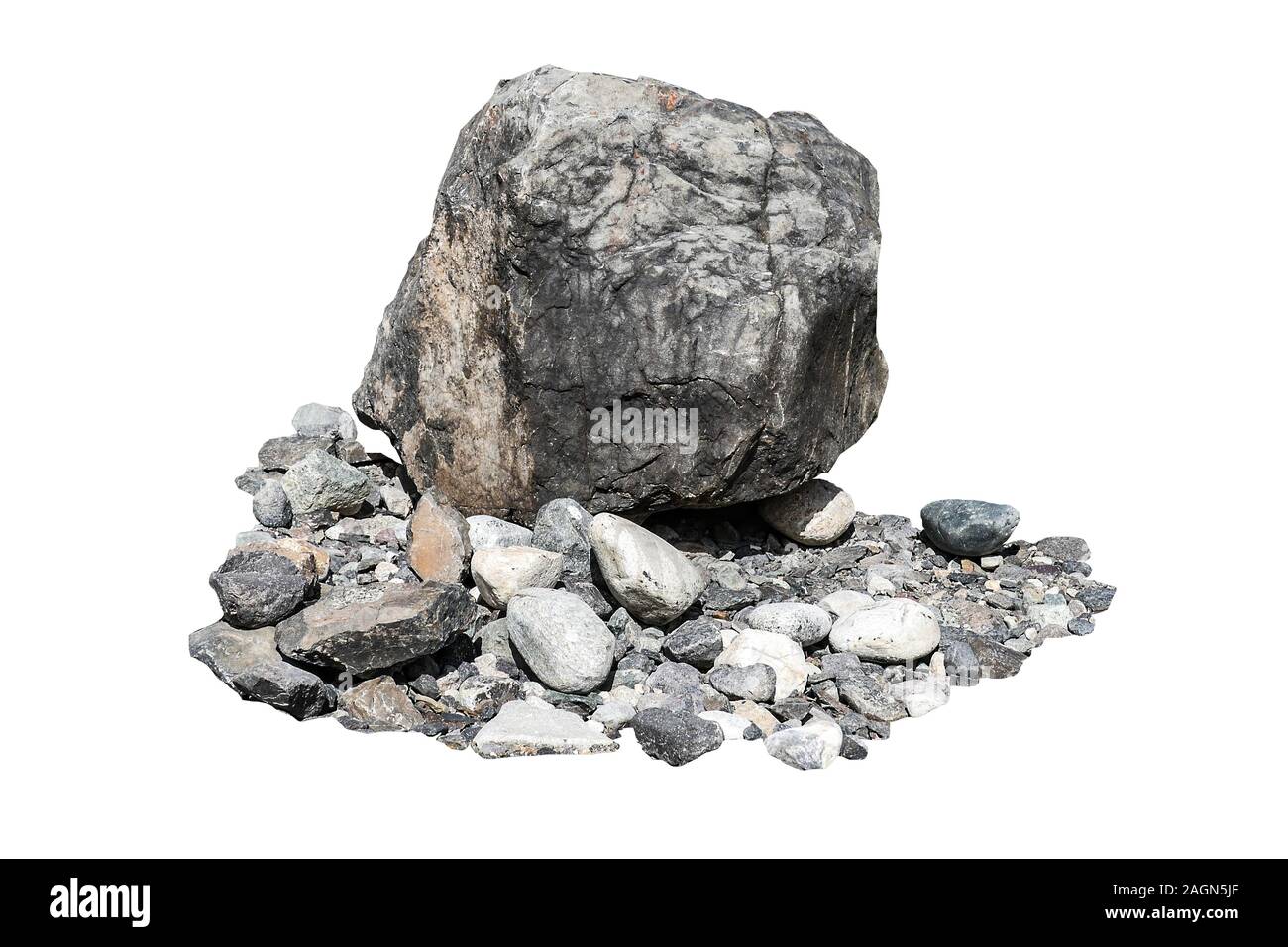 rock isolated on White background Stock Photo - Alamy
