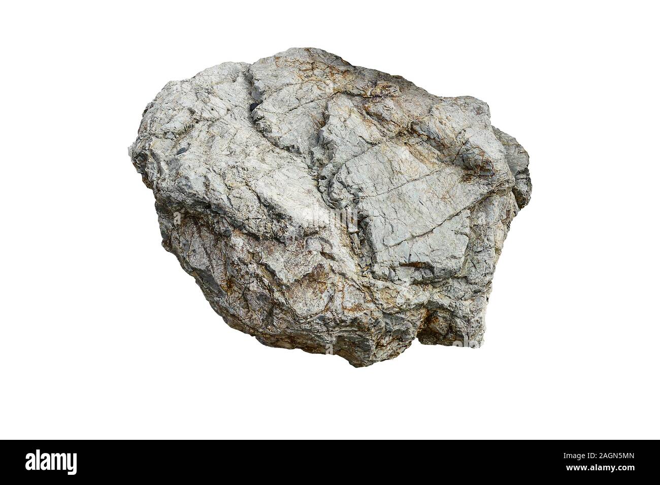 rock isolated on White background Stock Photo - Alamy