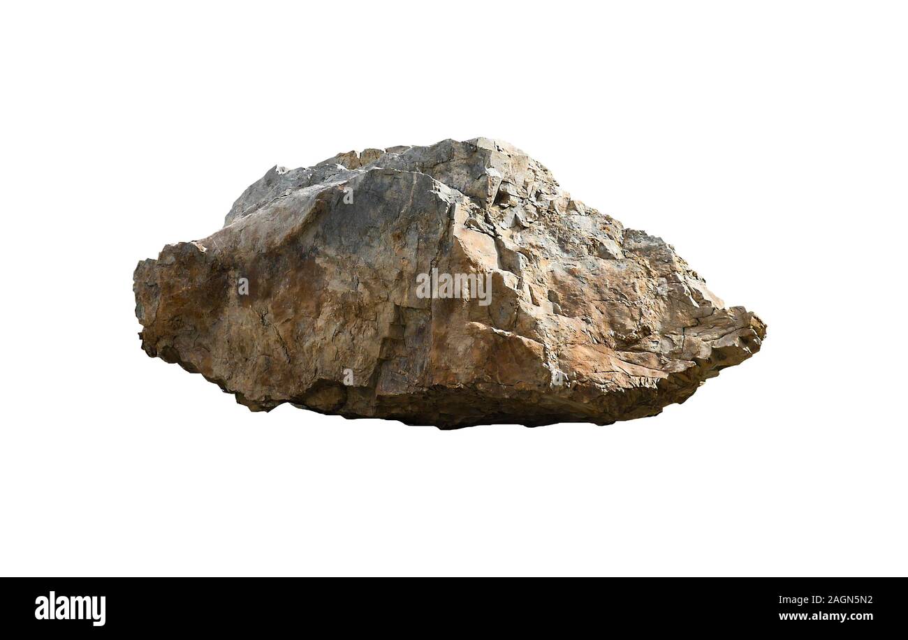 rock isolated on White background Stock Photo - Alamy