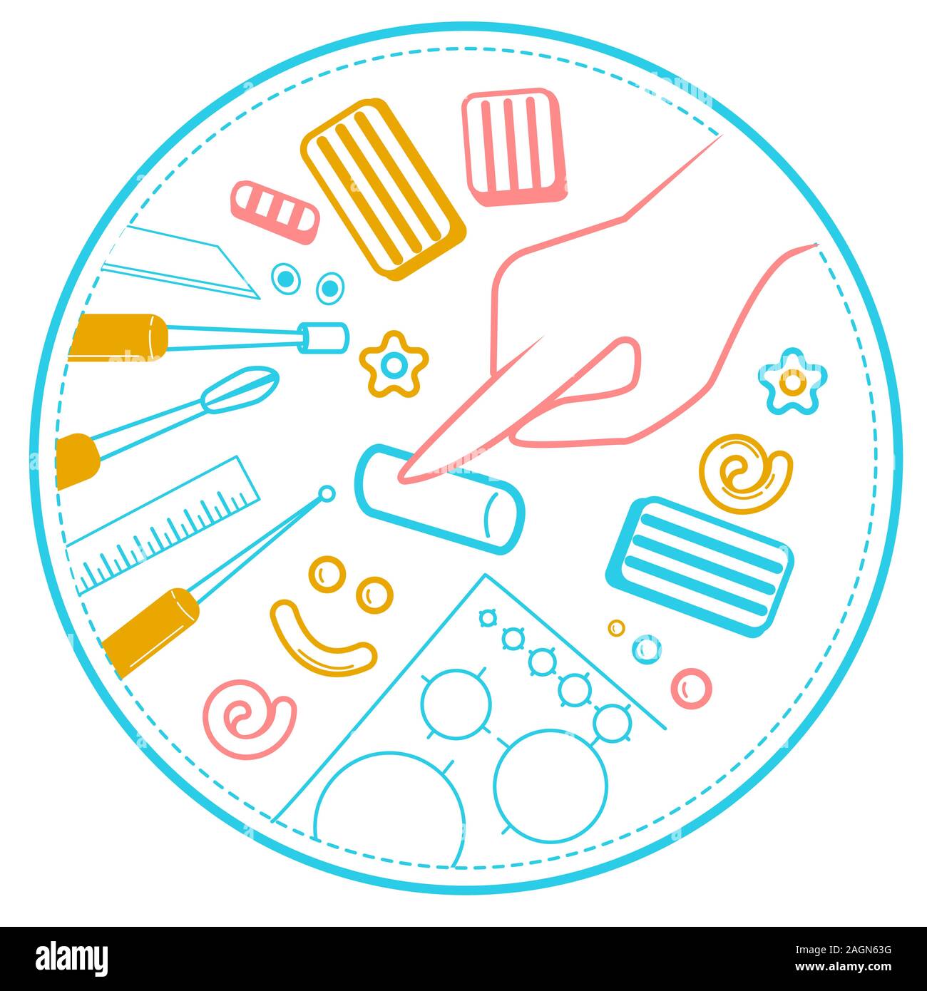 Illustration of a handmade occupation, in the form of hands that sculpt ...