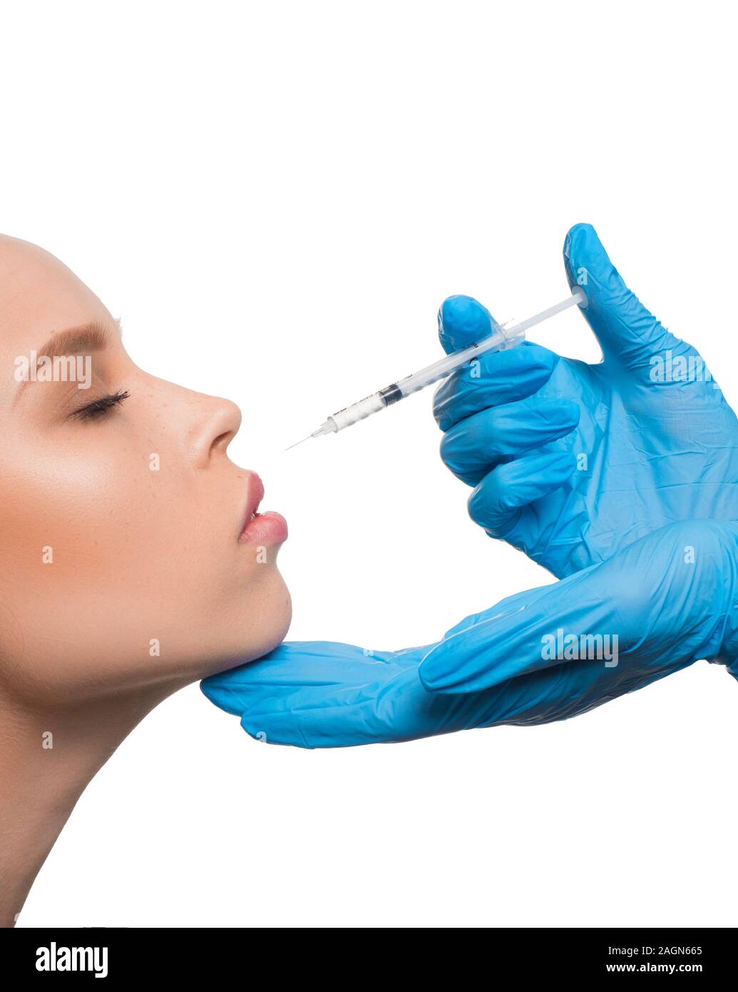 Doctor giving injections girl hi-res stock photography and images - Alamy
