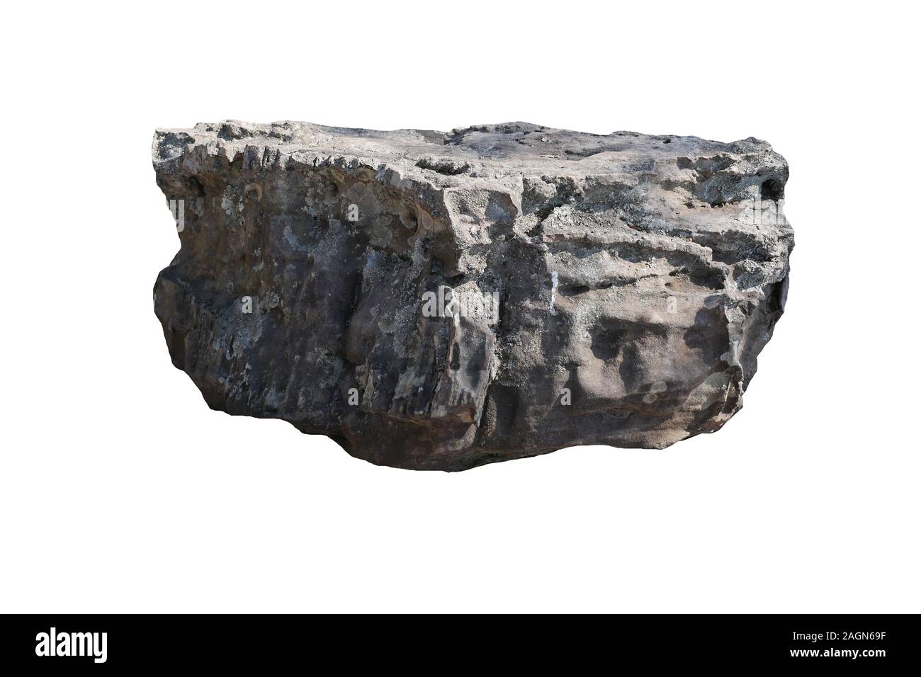 rock isolated on White background Stock Photo - Alamy