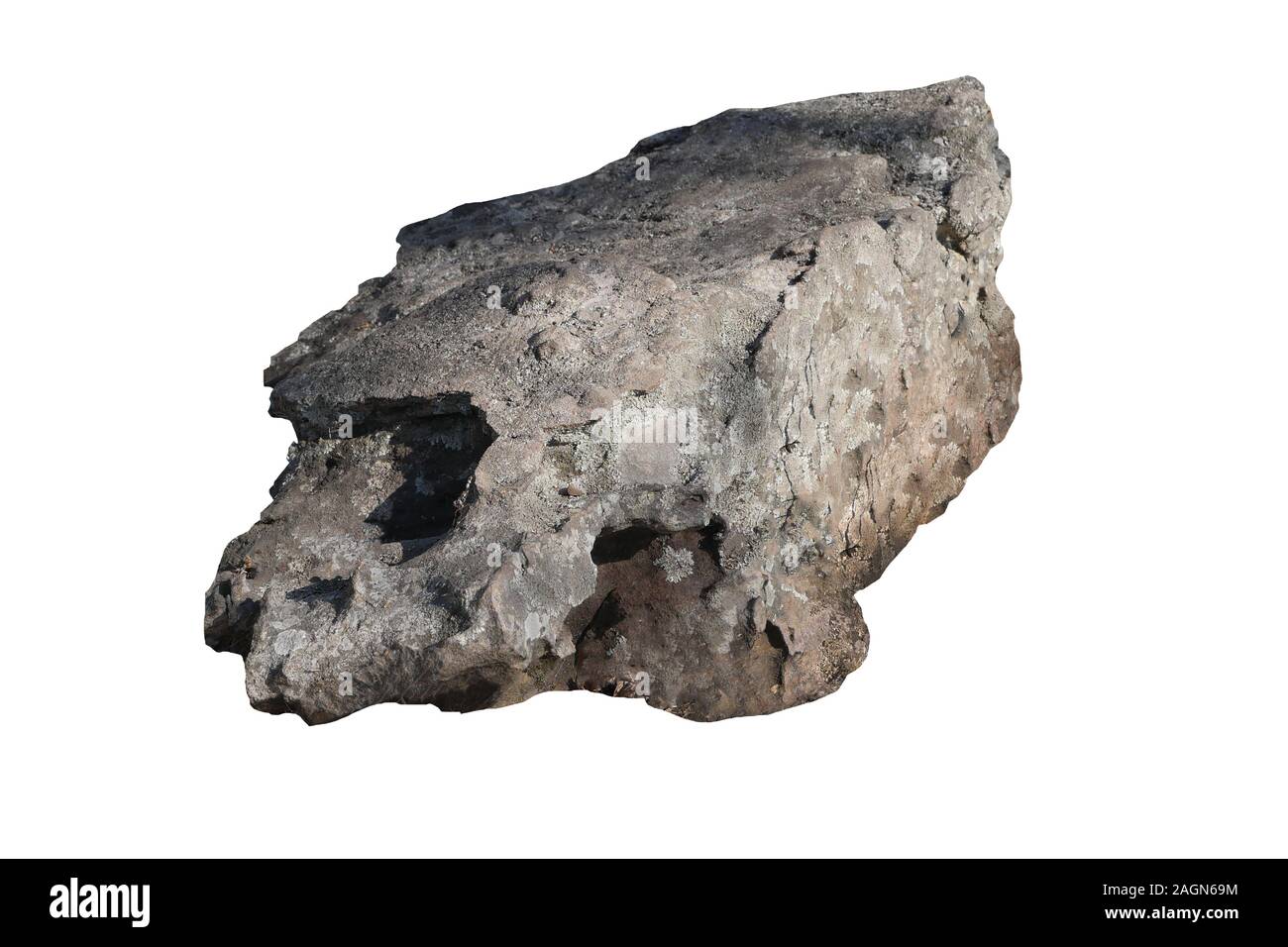 rock isolated on White background Stock Photo - Alamy