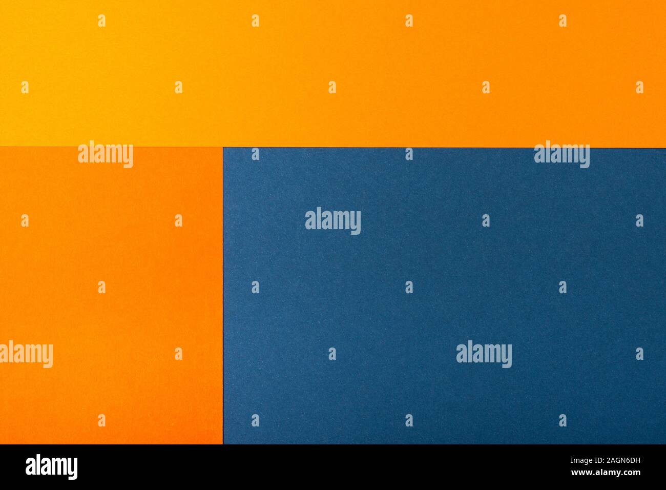 Abstract geometric paper background. Trendy blue and orange colors ...
