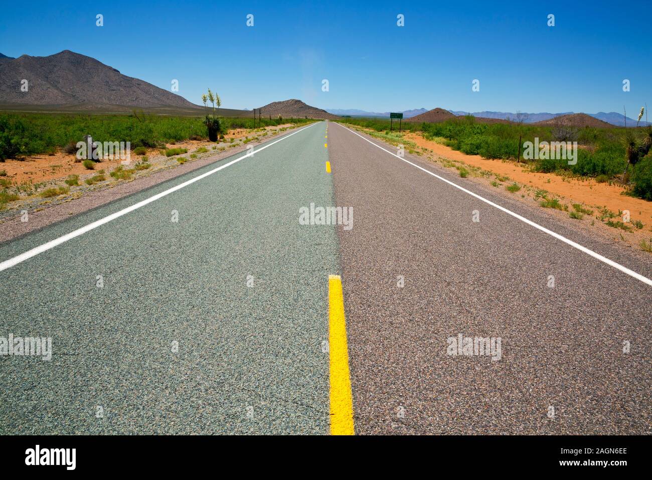 NM00168-00...NEW MEXICO - The lonely two toned Highway 81, part of the ...