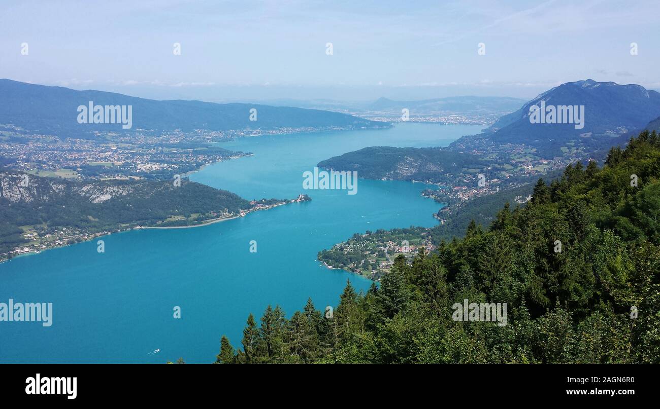 The lake of Annecy is the second largest lake in France, it is located ...