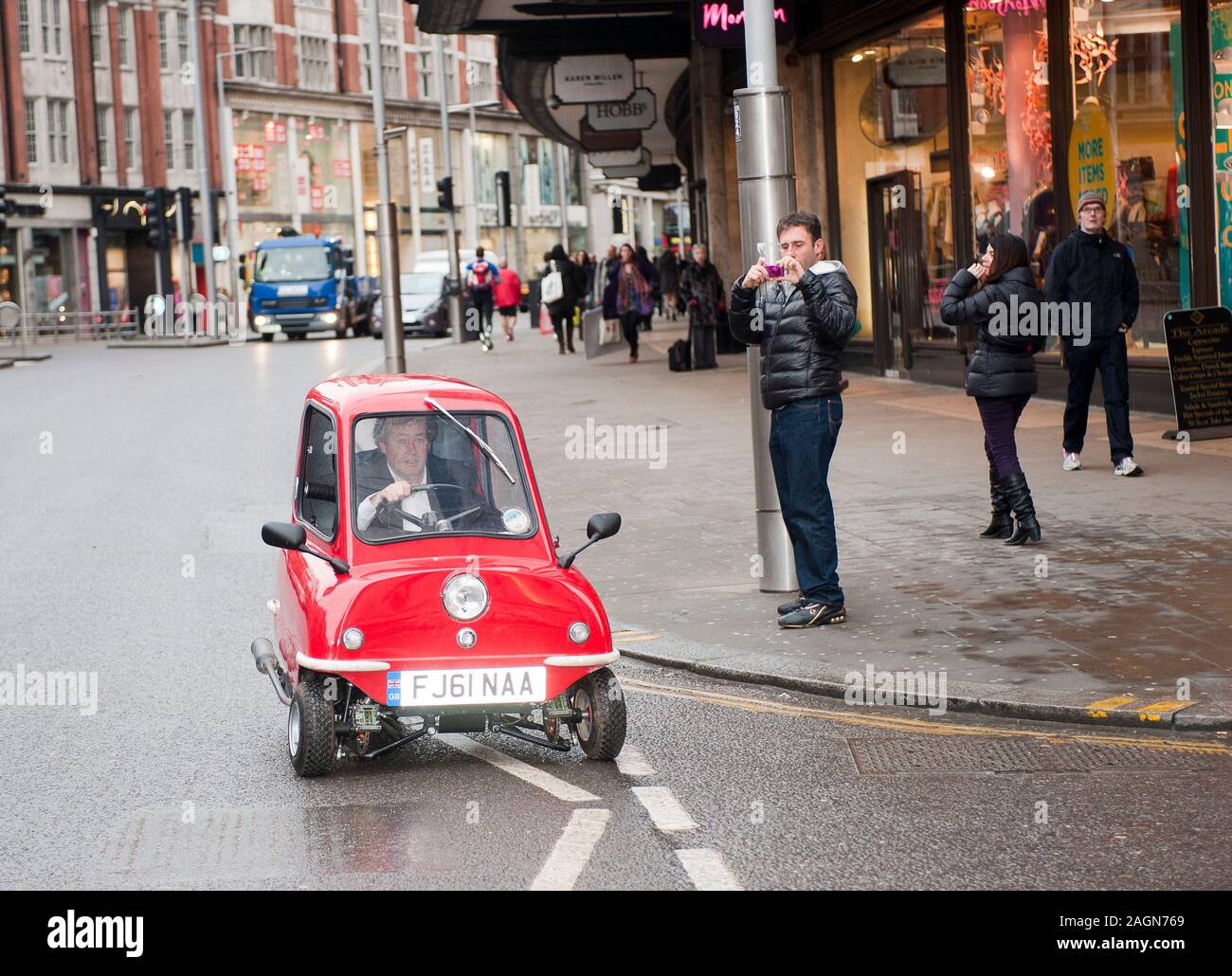 A Peel P50 the smallest car in the world is road tested around the ...