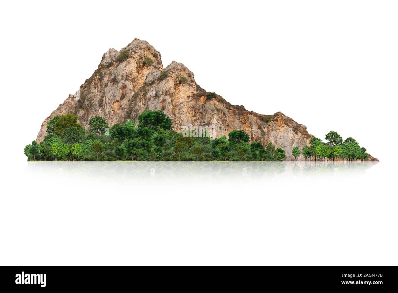 mountain isolated on White background Stock Photo - Alamy