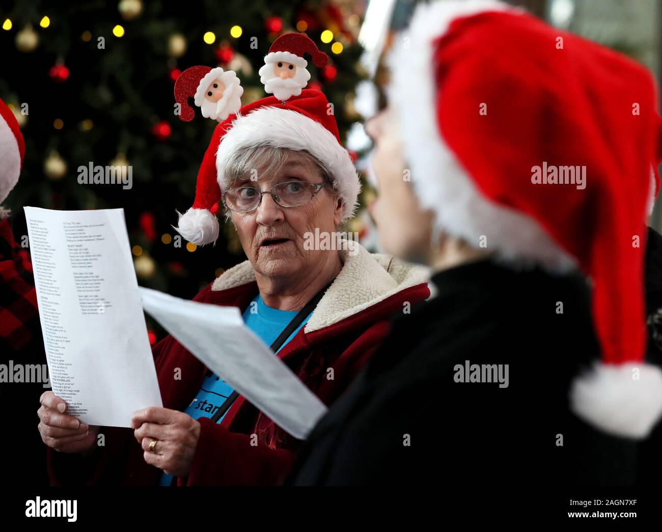 Renee Confrey, a member of Memory Lane Choir, a choir for older people ...
