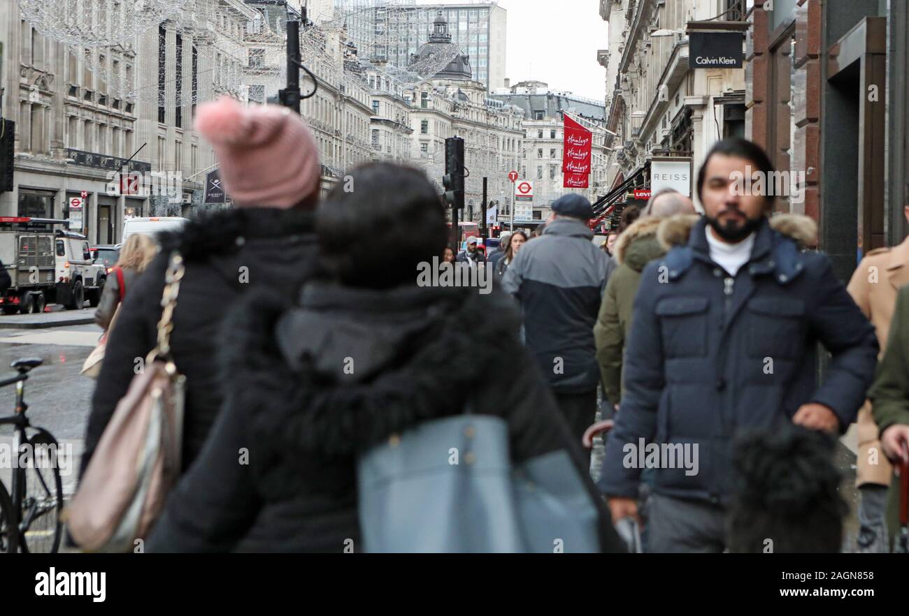 Shoppers on Regent Street in central London on the last Friday before ...