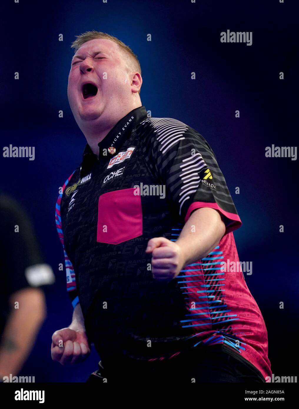 Ricky evans celebrates defeating mark mcgeeney hi-res stock photography ...