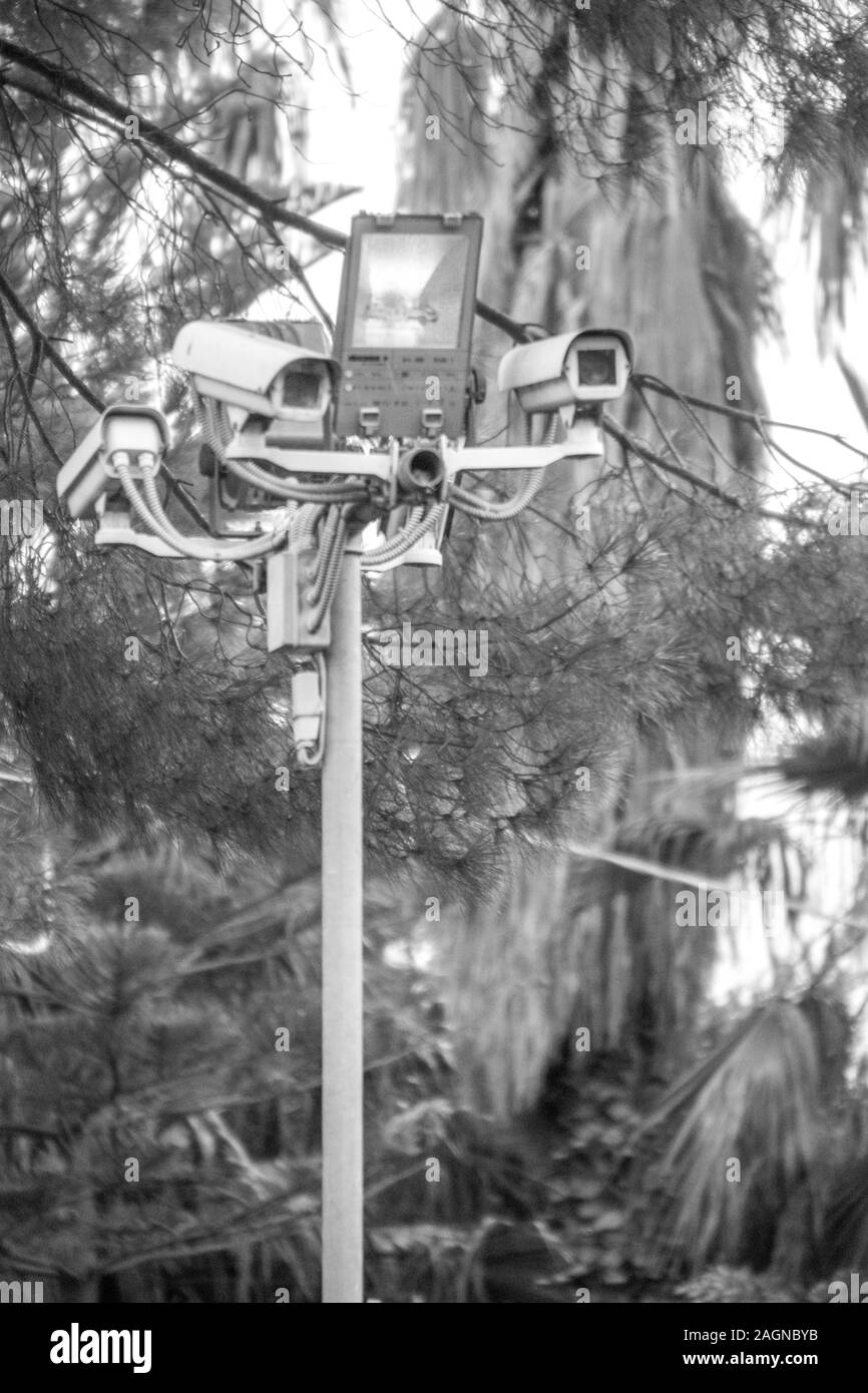 Surveillance cameras Black and White Stock Photos & Images - Alamy