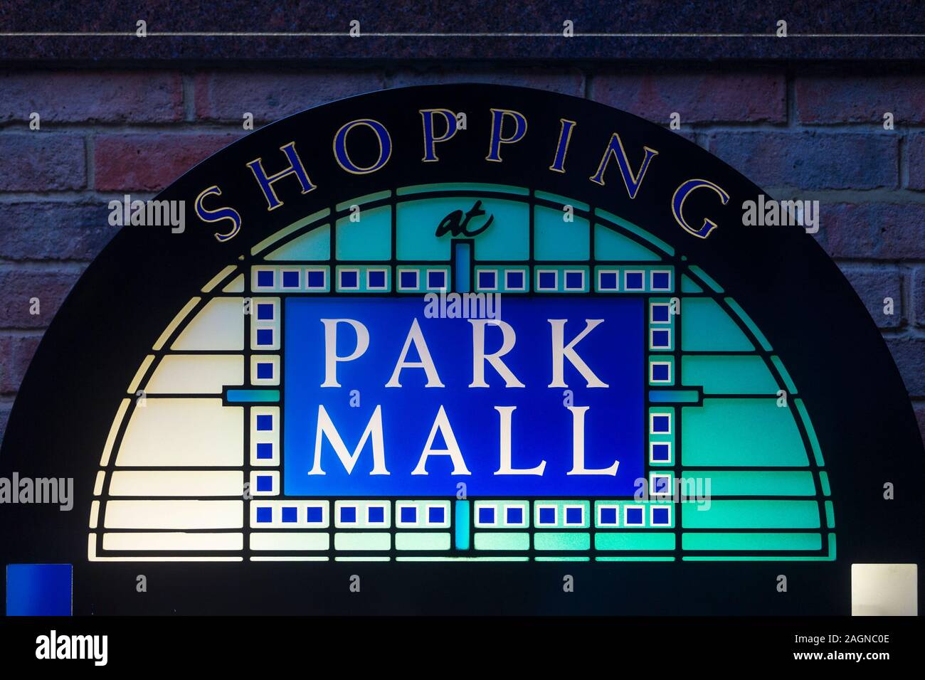 Park mall shopping sign, ashford, kent, uk Stock Photo - Alamy