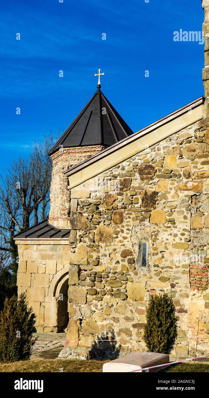 Medieval orthodox monastery Zedazeni in Caucasus mountain close to ...