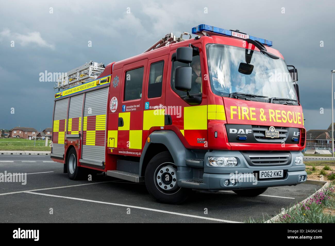 Lancashire fire and rescue , fire engine, lancashire,england,uk Stock ...