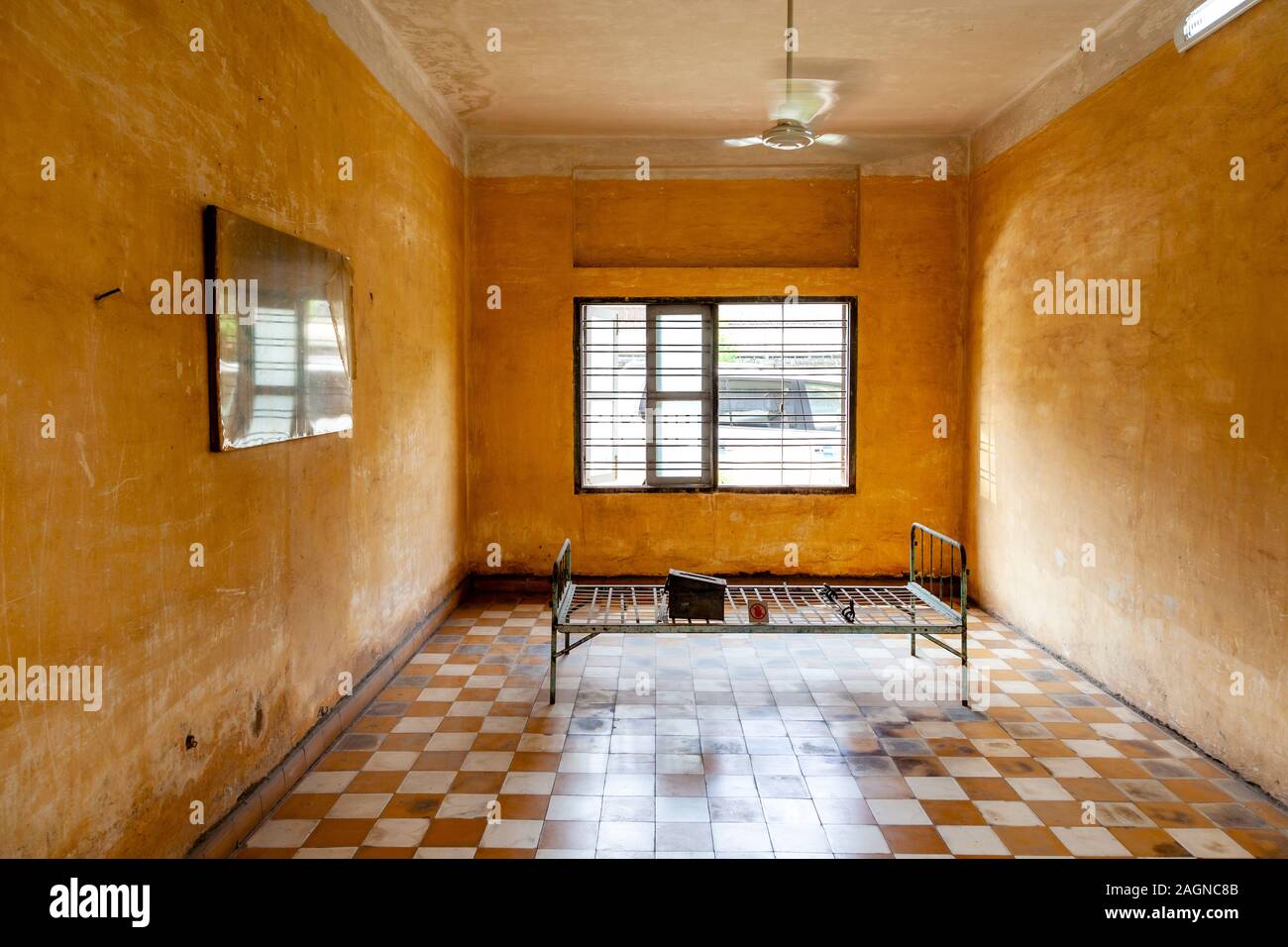 A Prison Cell At Tuol Sleng Genocide Museum (Formerley S21 Prison ...