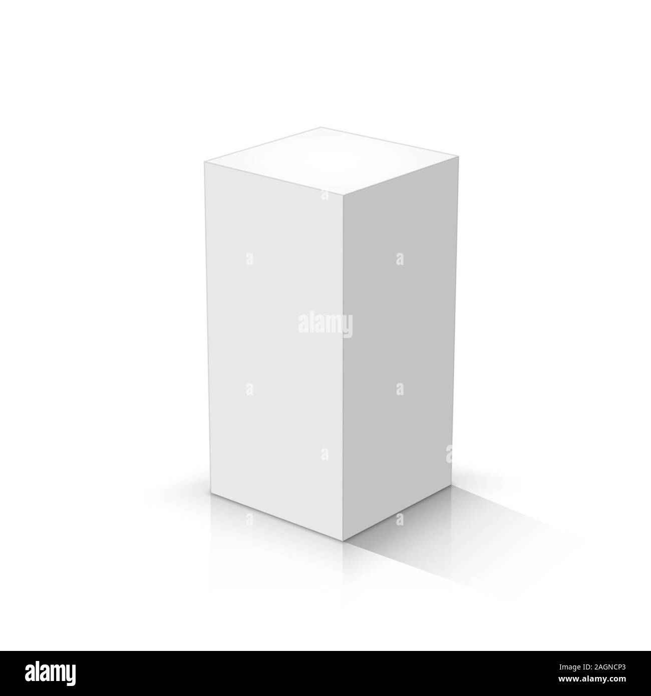 White cuboid. Vector illustration Stock Vector Image & Art - Alamy