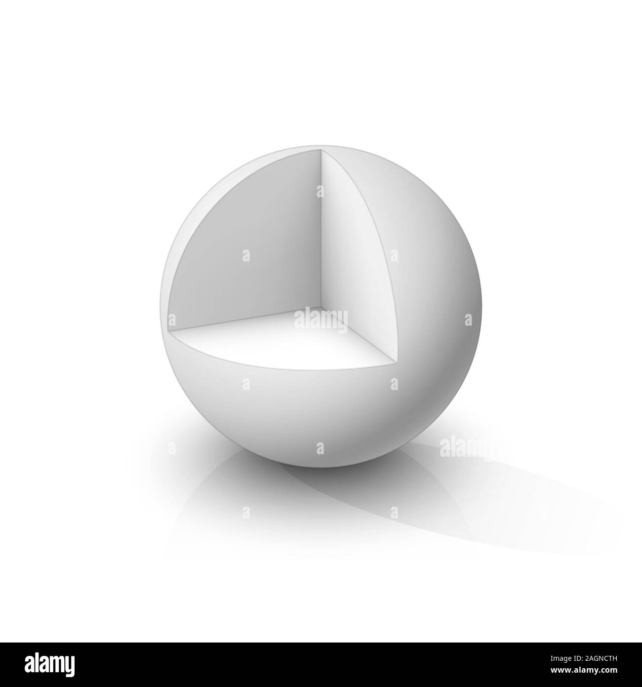 Cutaway sphere. Vector illustration Stock Vector Image & Art - Alamy