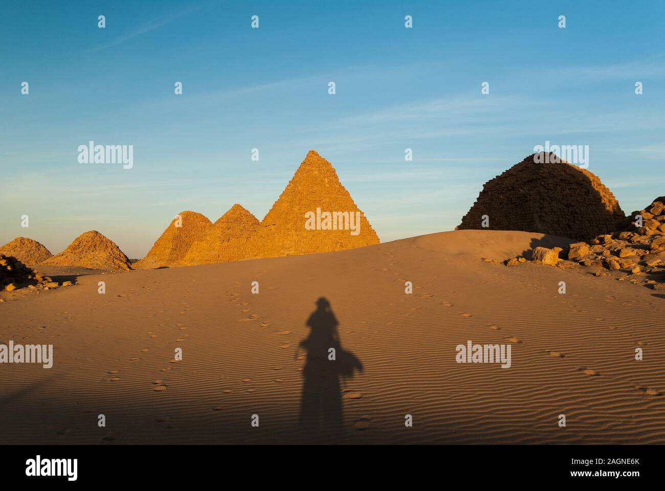Pyramids, Royal Necropoiis, Nuri near Karima, northern Sudan Stock ...