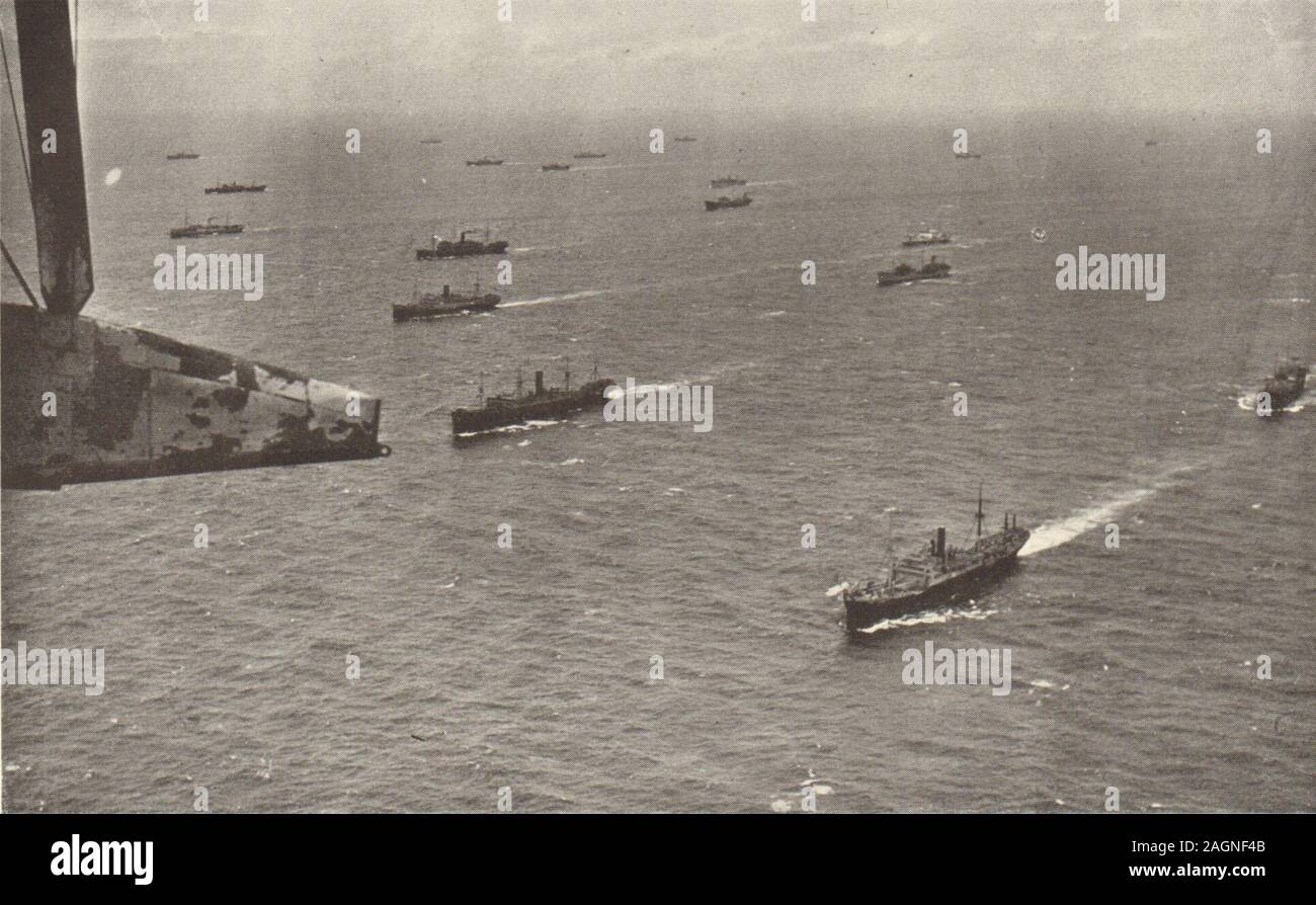 RAF Sunderland guards Atlantic convoy Western Approaches 1942 World War ...