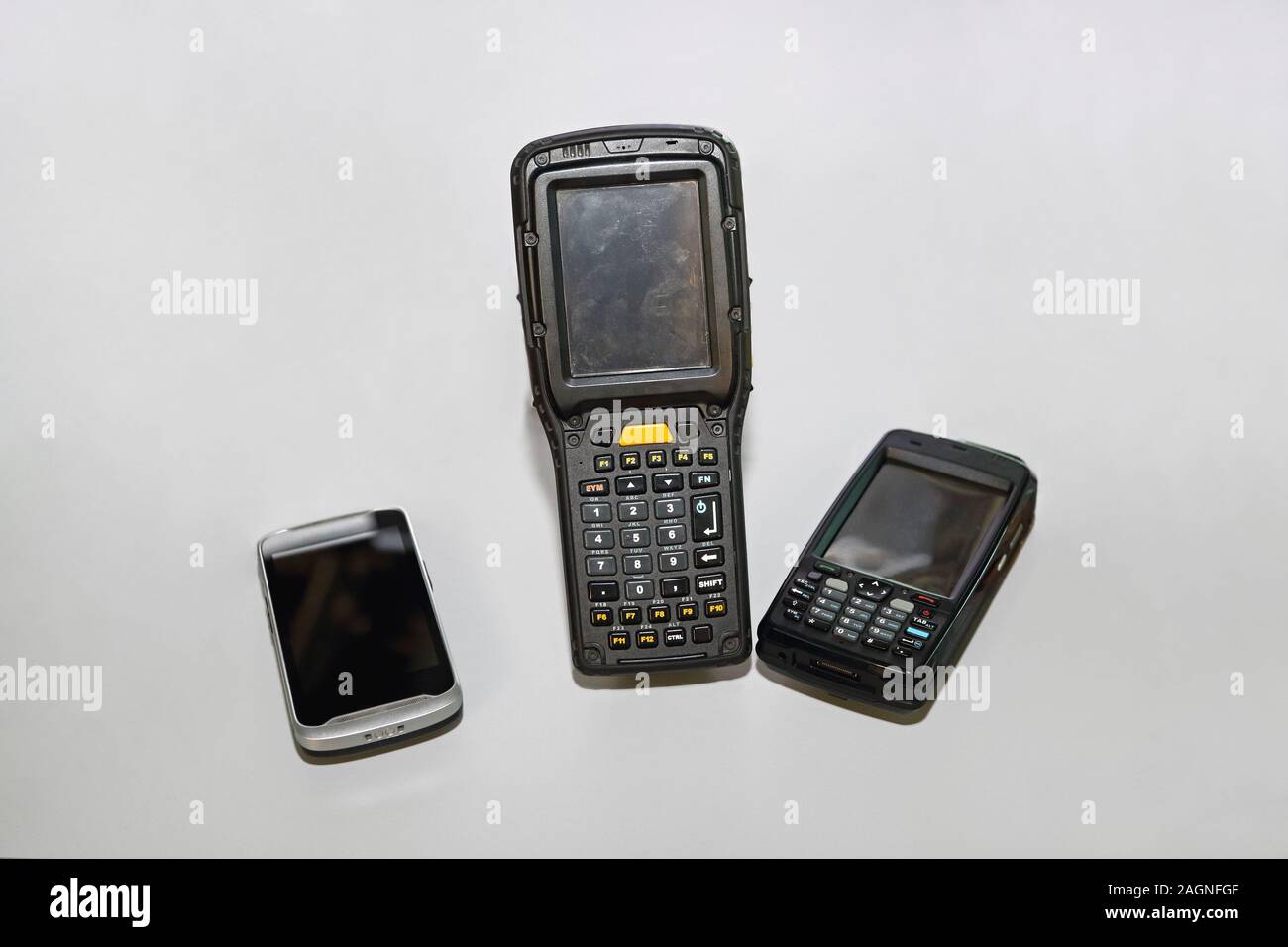 Handheld Laser Barcode Scanner Reader and Mobile Computer Devices Stock ...