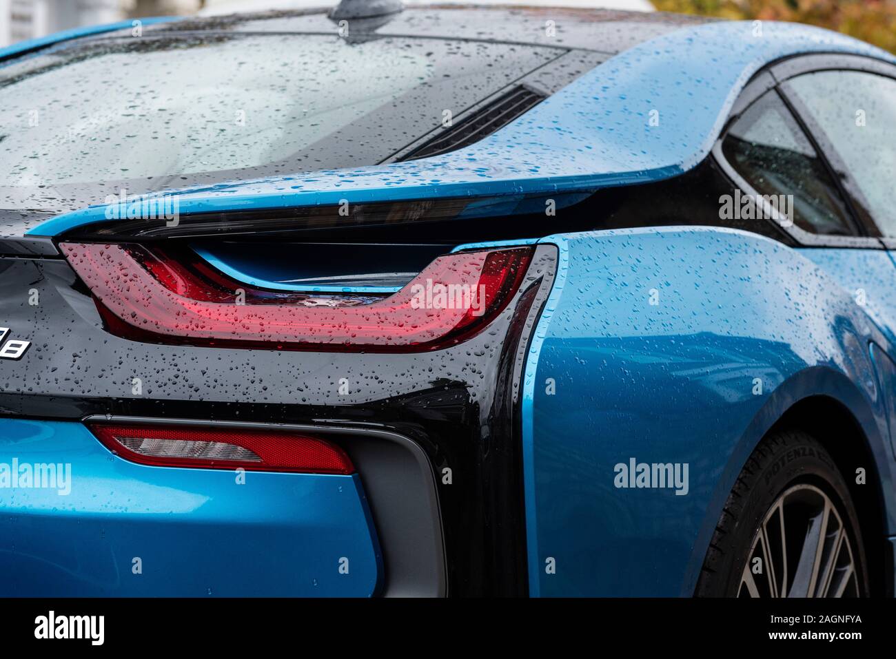 German car maker BMW i8 hybrid electric sports car Stock Photo - Alamy